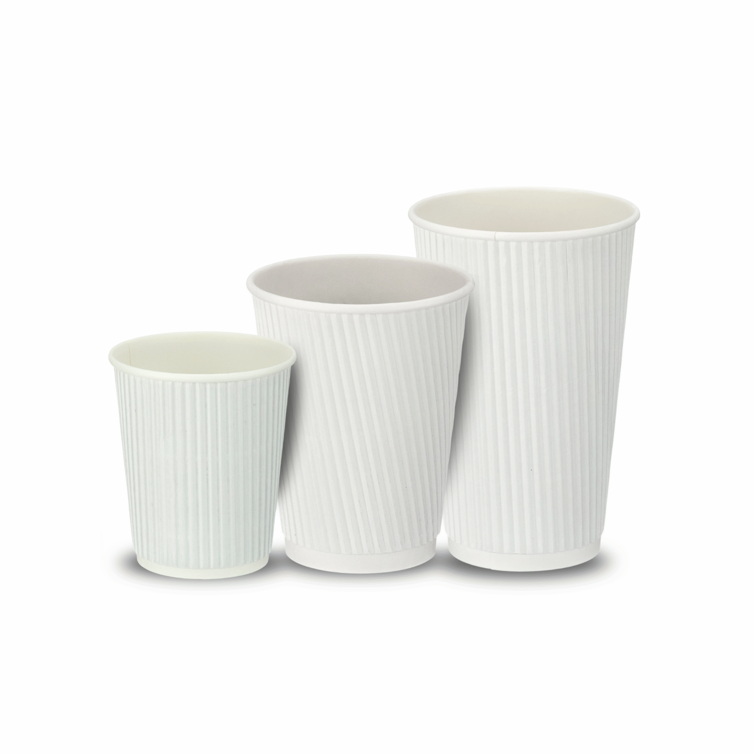 White Ripple Wall Hot Cups - Twist Supplies