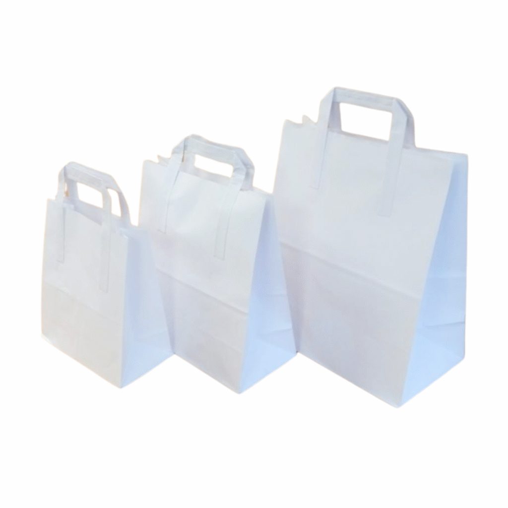 White SOS Paper Bags - Twist Supplies