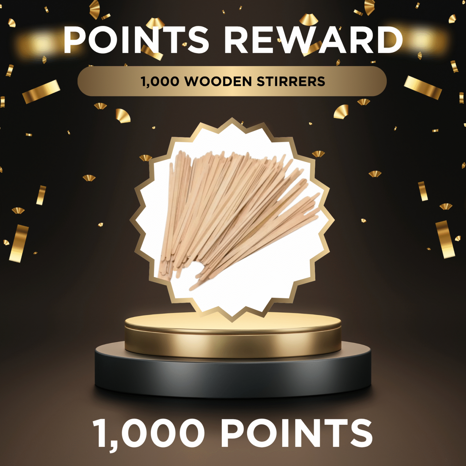 Points Reward (1,000 Points) - 1000 Stirrers - Twist Supplies